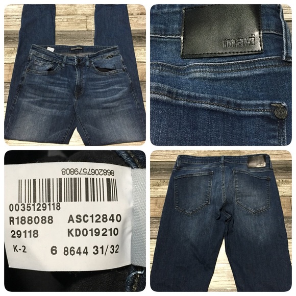 Mavi | Jeans | Mavi Jake Slim Leg Jeans Mens 3x32 Blue Denim Med Wash ...